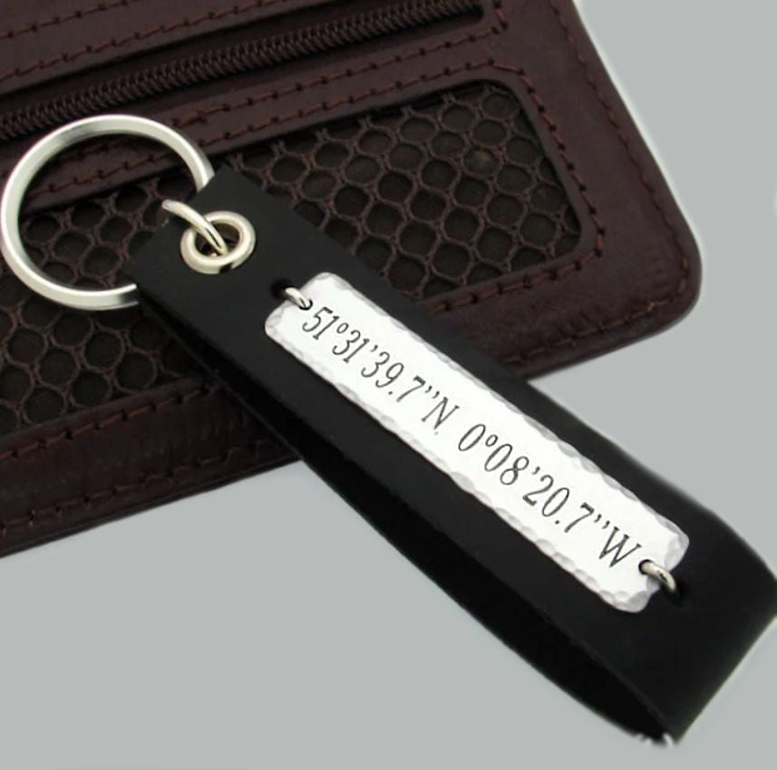 Leather Quote Key Chain - Mens Key Chain - Custom Gifts - Mens gift ...